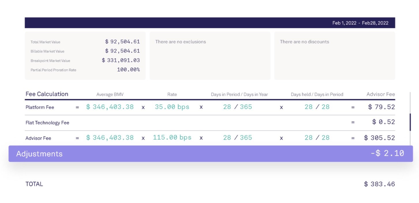 AdvisorEngine Fee Billing Module