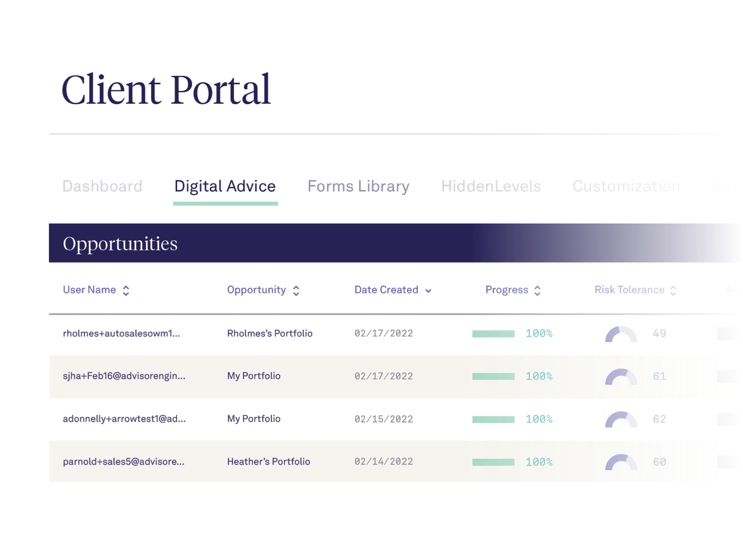 AdvisorEngine Client Portal Module